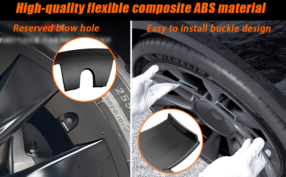 Amazon.com: POSWIS 20 Inch Wheel Rim Protector for Model Y ABS Rim Guard Rim Hubcap Cover ...