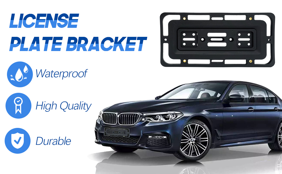 Neyyuse Universal Front/Back License Plate Tag Holder Mounting Mount, Bumper Bracket,License ...