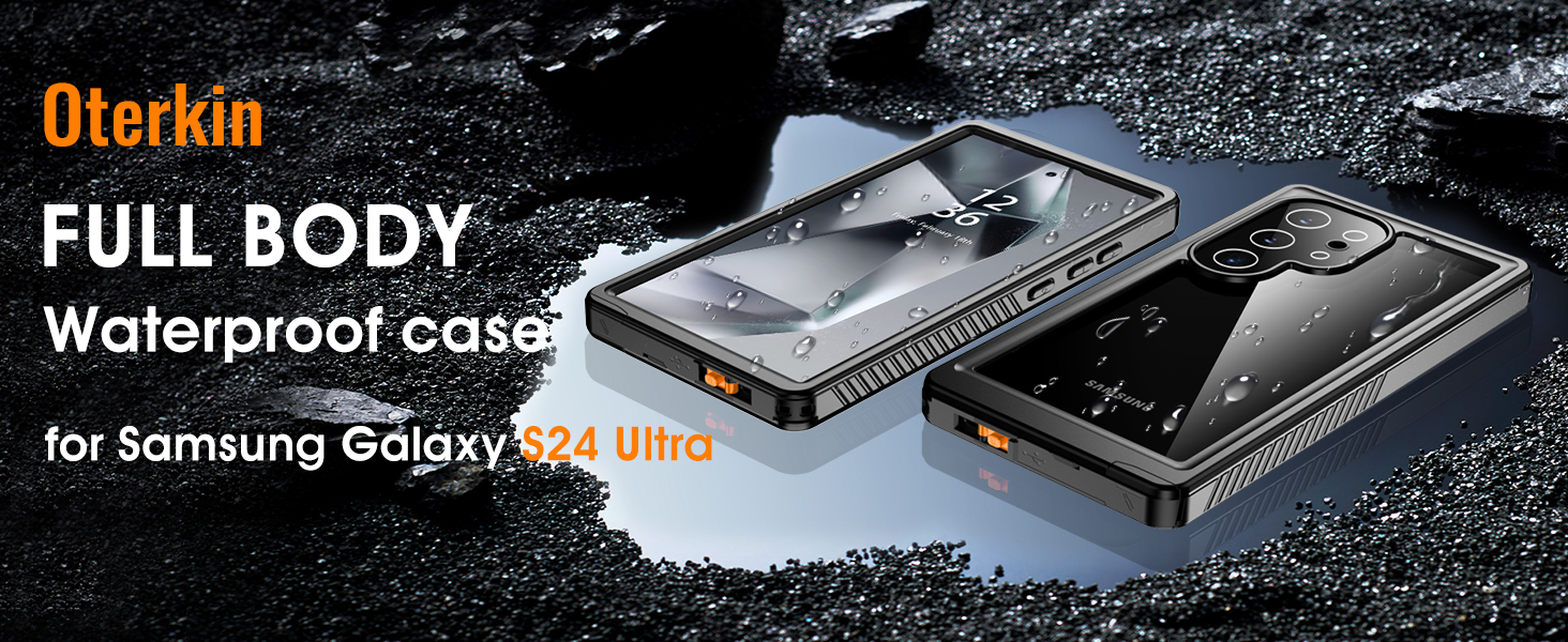 Oterkin for Samsung Galaxy Case Waterproof,[IP68 Underwater] Samsung S24 Ultra Case with[Built ...