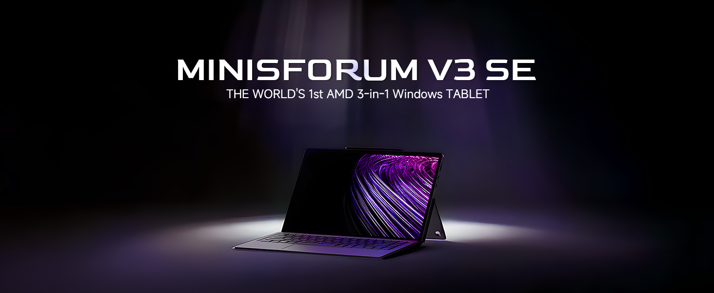 MINISFORUM V3 SE Tablet PC con lápiz óptico 3 en 1 AMD Ryzen 7 7735U Procesador (8C/16T, hasta 4 ...