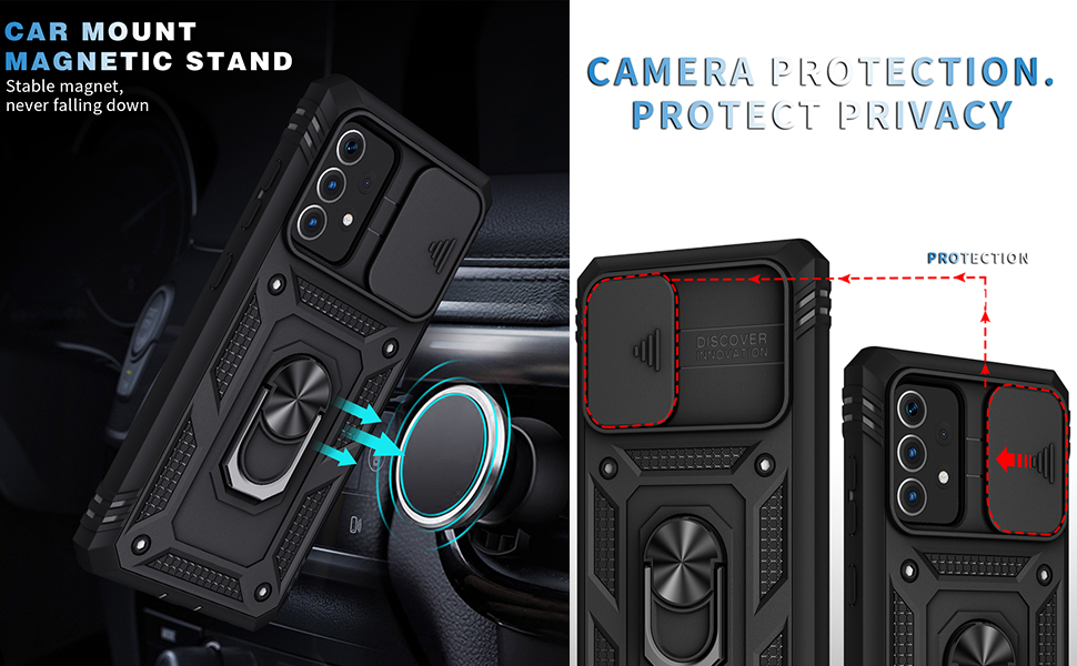 Amazon.com: Fucozan Military Grade Case for Samsung Galaxy A52 5G/4G With Kickstand Ring Holder ...