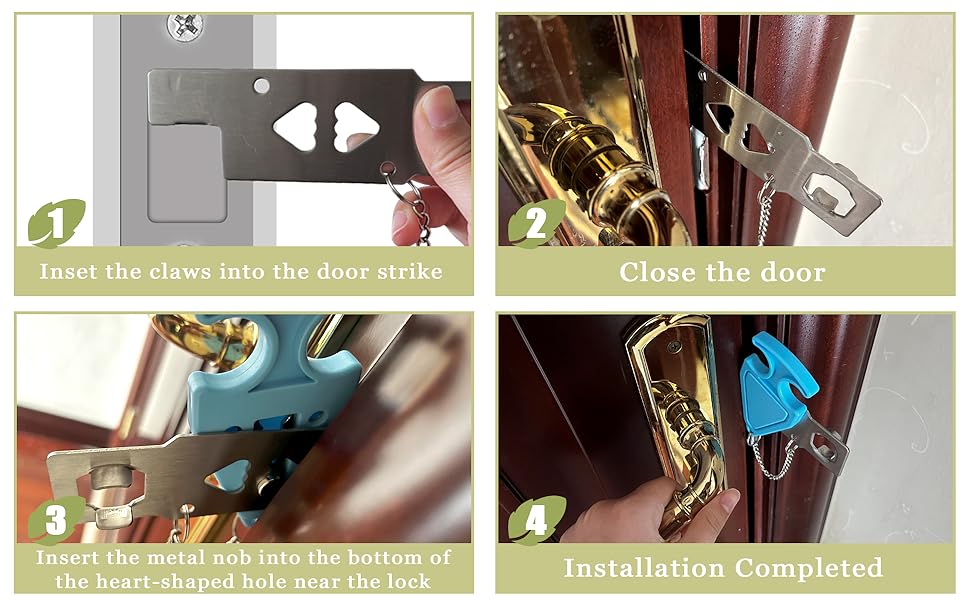 2 Pack Hotel Door Locks for Travelers - Portable Door Lock for Travel ...
