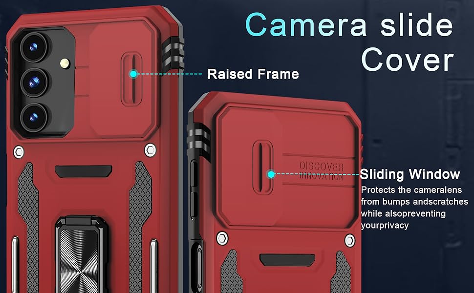 Amazon.com: DEERLAMN Case for Samsung Galaxy A15 5G with Slide Camera Cover+Screen Protector (1 ...