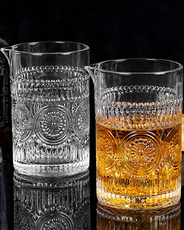 Amazon.com | Gusnilo 6 Pcs Set 11oz Glass Cups Drinking Glasses with ...