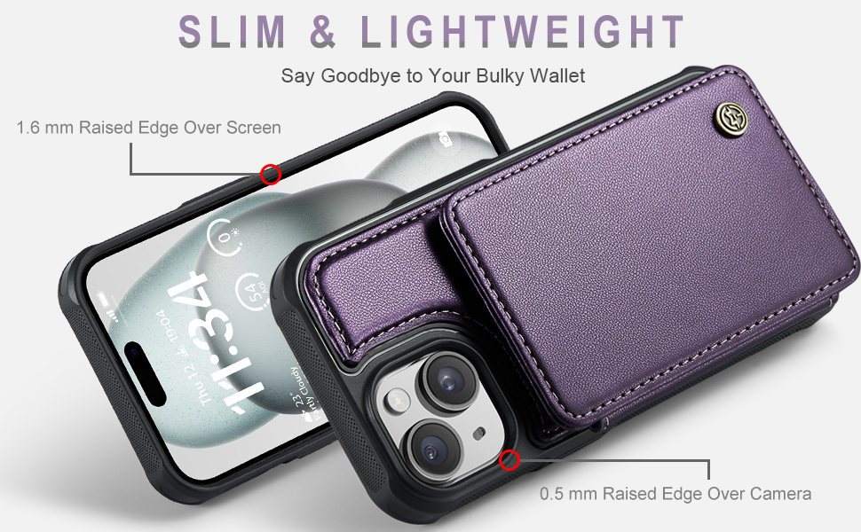 Amazon.com: Vinich for iPhone 15 Wallet Case with Card Holder, RFID Blocking for iPhone 15 Case ...