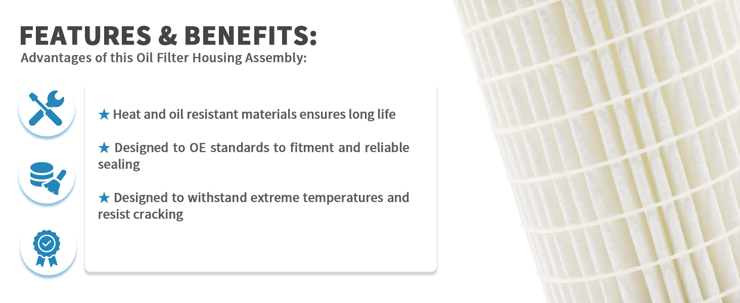 Amazon.com: OXCANO A1121800710 Oil Filter Housing Assembly Compatible with Mercedes-Benz W202 ...