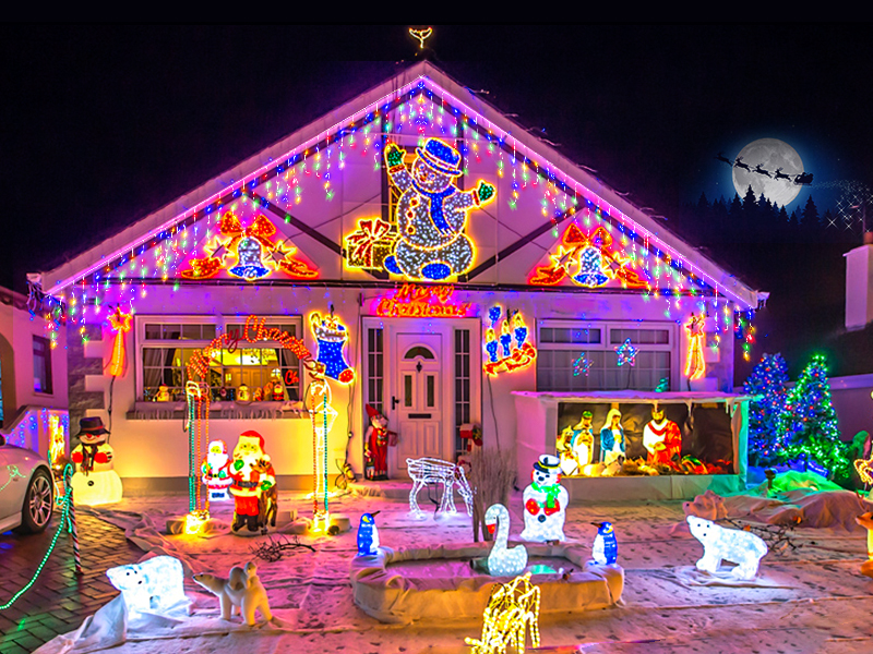 Icicle Christmas Lights Outdoor, 132ft 1280 LED Icicle Lights for ...