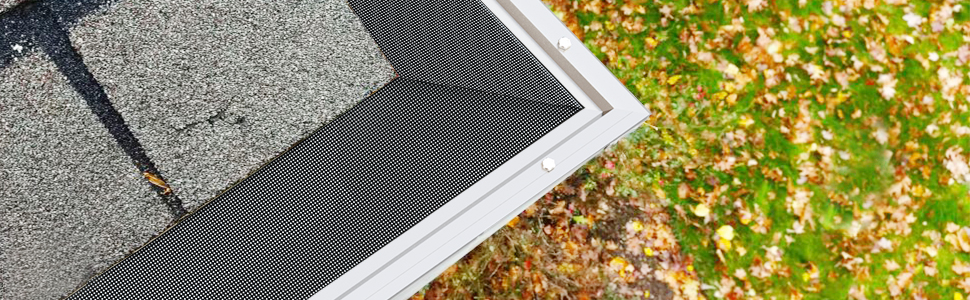 Flehomo Gutter Guard, 5 Inch Stainless Steel Micro Mesh Gutter Covers ...
