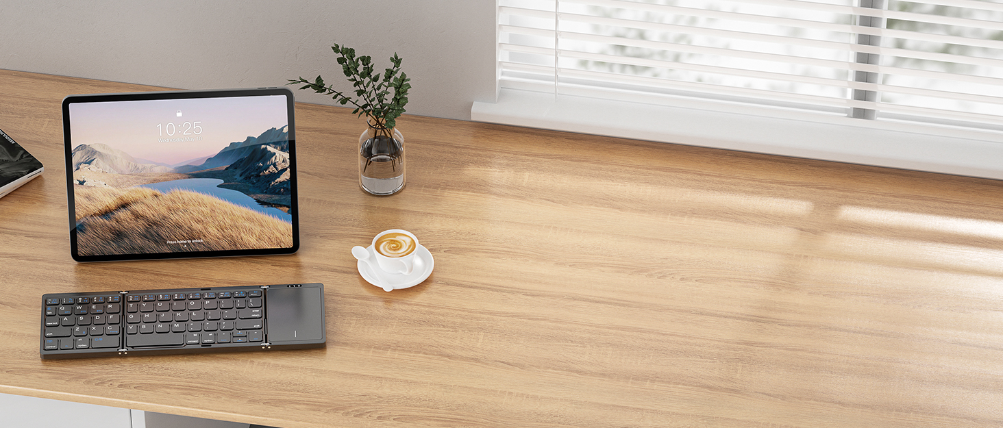 Artciety Foldable Bluetooth Keyboard Folding Portable Wireless Keyboard With