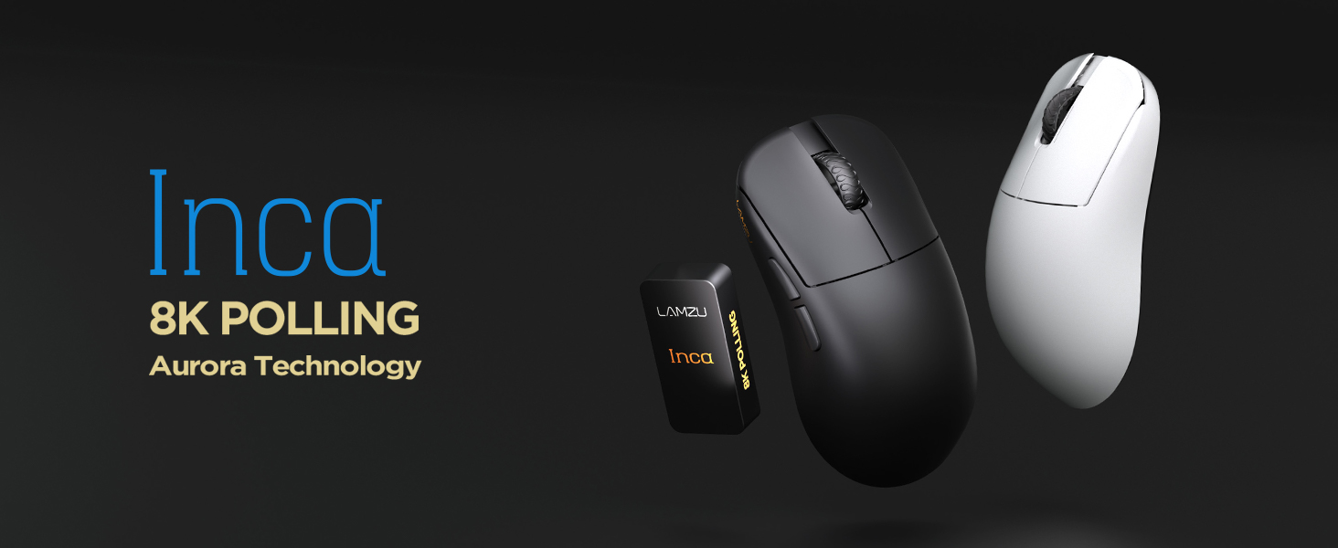 Amazon.com: Lamzu Inca Gaming Mouse, 8K Polling Rate, Optical Switches, TTC Encoder, Paw3950 IC ...