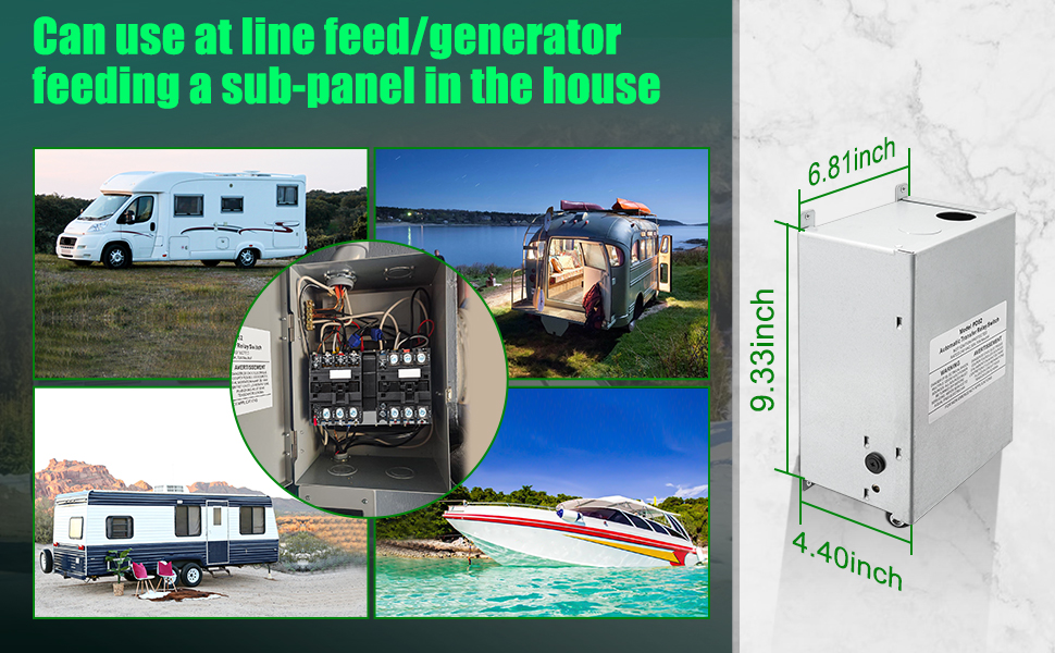 Amazon.com: 50 Amp Transfer Switch RV Automatic Transfer Switch for RV Speedboats Home Standby ...