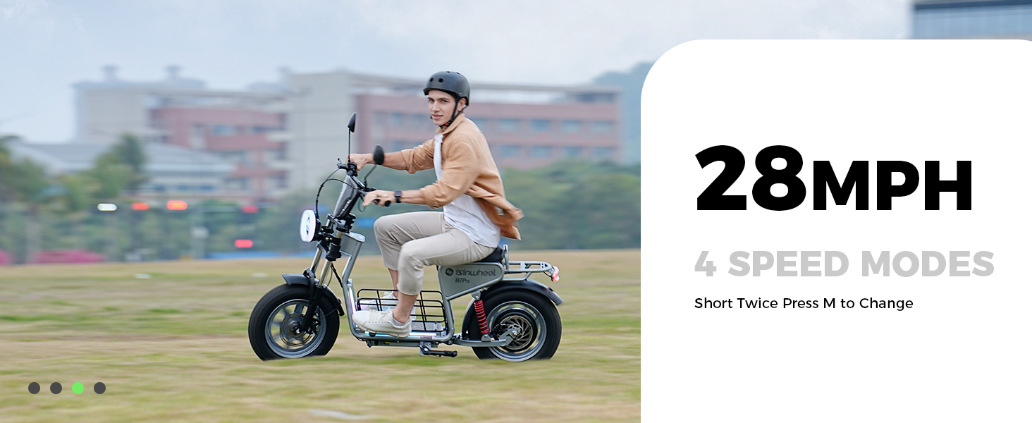 isinwheel H7Pro Electric Scooter Adults, 1200W E Scooter with Seat, 16'' Snow Tire Scooter 60KM ...