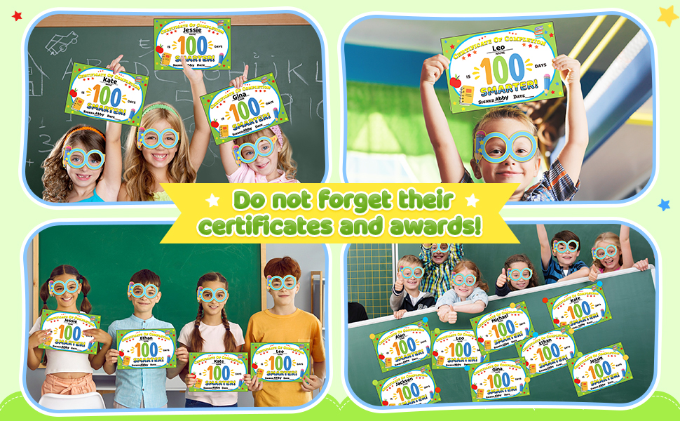 Amazon.com: Chinco 100 Pieces 100th Day of School Kit Teacher Favor Kit ...