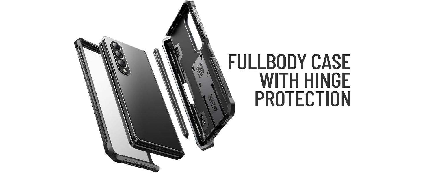 i-Blason Armorbox Hülle Samsung Galaxy Z Fold 4 5G (2022) Stifthalter Ständer Bumper Case Rugged ...