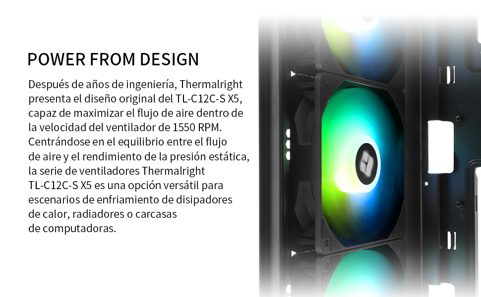 Thermalright TL-C12C-S X5 Ventilador de aire para CPU, ventilador silencioso de 120 mm, con ...