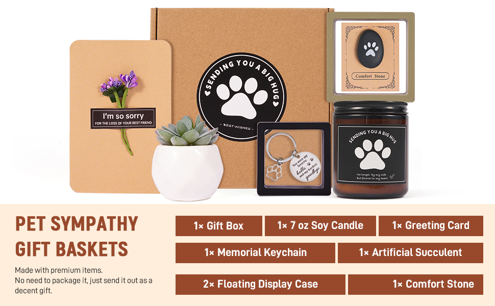 Amazon.com : Loss of Dog Cat Sympathy Gift, Dog Memorial Gifts for Loss of dog, Dog Bereavement ...