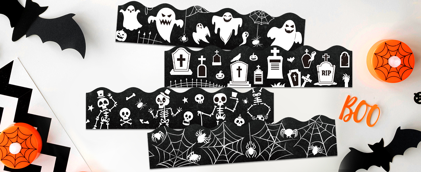 Amazon.com: BeYumi Halloween Bulletin Board Borders - 80Pcs Halloween ...