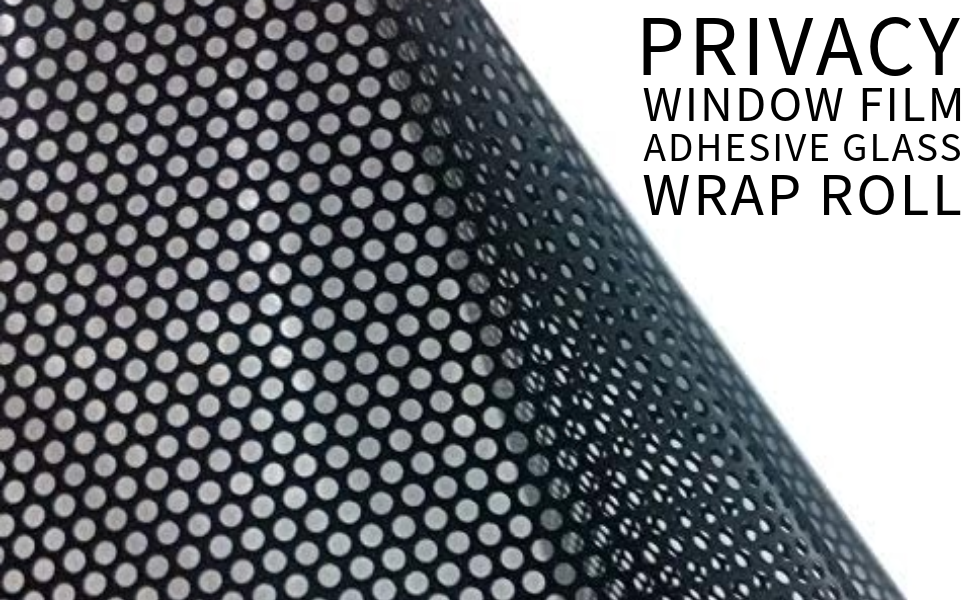 Amazon.com: VViViD One-Way Perforated Black Vinyl Privacy Window Film Adhesive Glass Wrap Roll ...