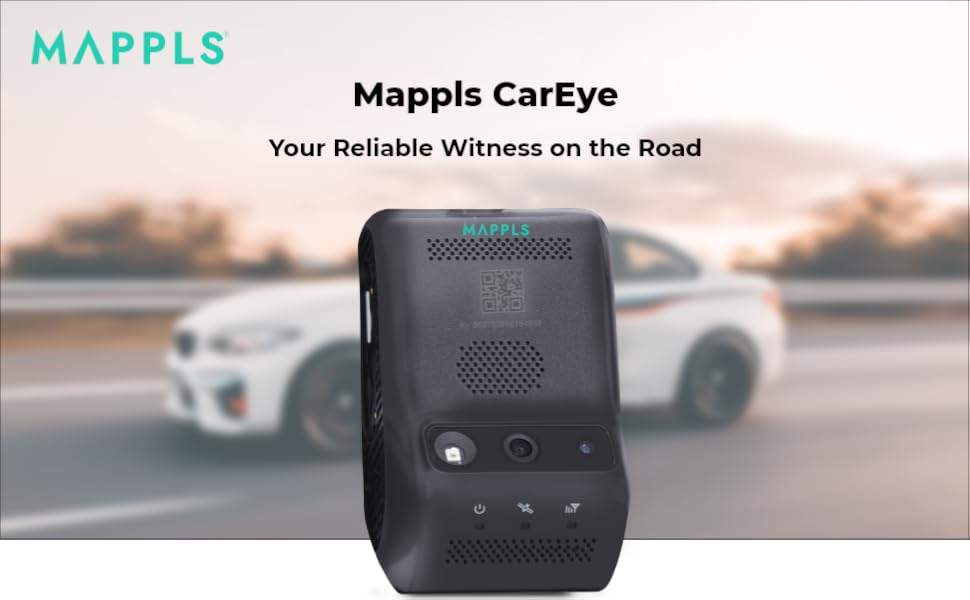 Mappls MapmyIndia CarEye - Vehicle Dash Camera System | 3 months Subscription Included | Live ...