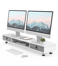 Amazon.com: Fenge Dual Monitor Stand, Monitor Stands Riser for 2 ...