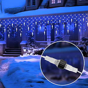 Icicle Outdoor Christmas Lights,10M/33FT 270 LED Icicle Lights with 45 ...