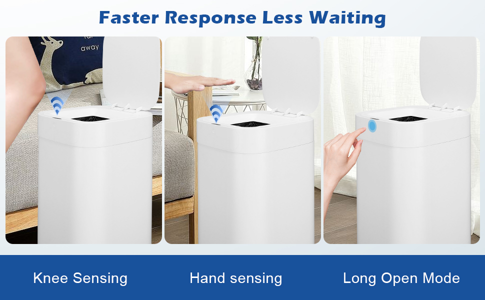 Amazon.com: Automatic Trash can 4.6 gallons,Self-sealing&self-changing ...