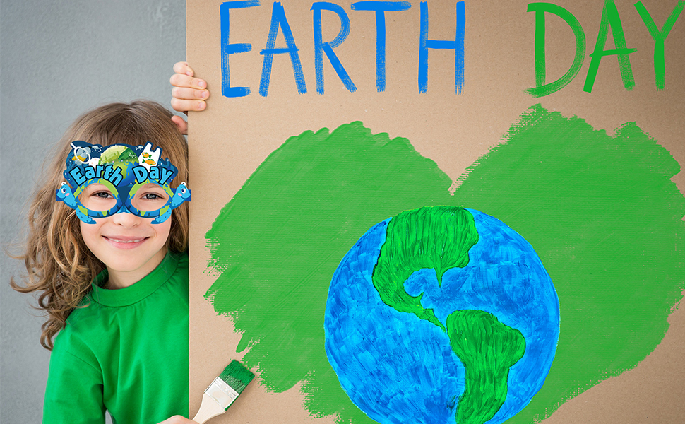 Amazon.com: HOWAF 28pcs Earth Day Decorations Paper Glasses, Earth Day ...