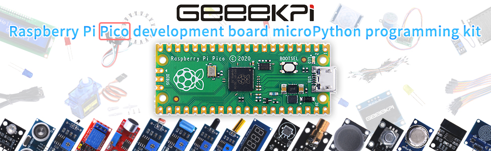 Geeekpi Raspberry Pi Pico Micropython Programming Sensor Kit With Pico
