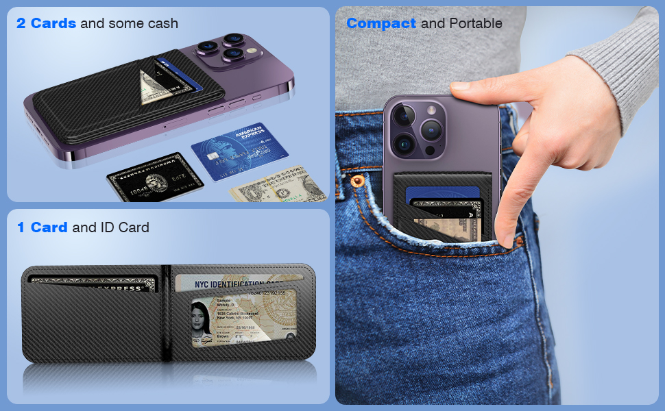 Amazon.com: TopMade 2-in-1 MagSafe Wallet with Adjustable Stand, Magnetic Wallet, 5 Card Slots ...