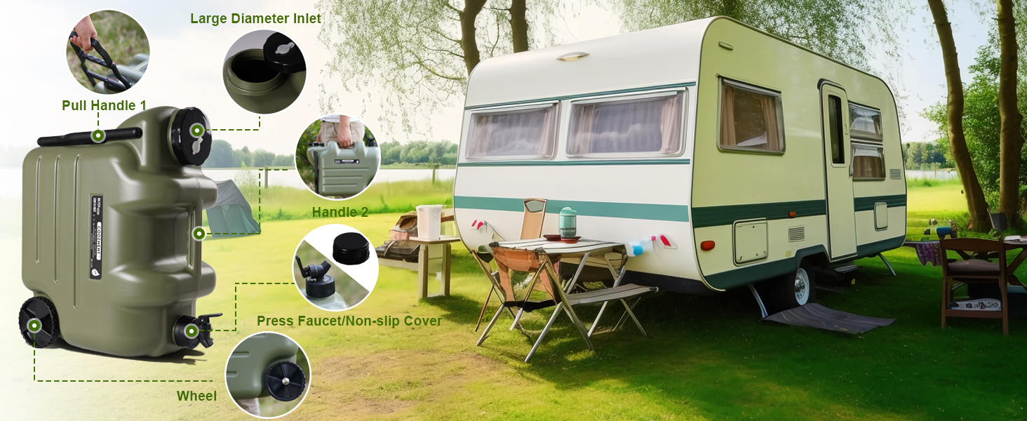 Amazon.com : COOZMENT 7.4 Gallon (28L) Portable Water Containers with Spigot, BPA Free Water Jug ...