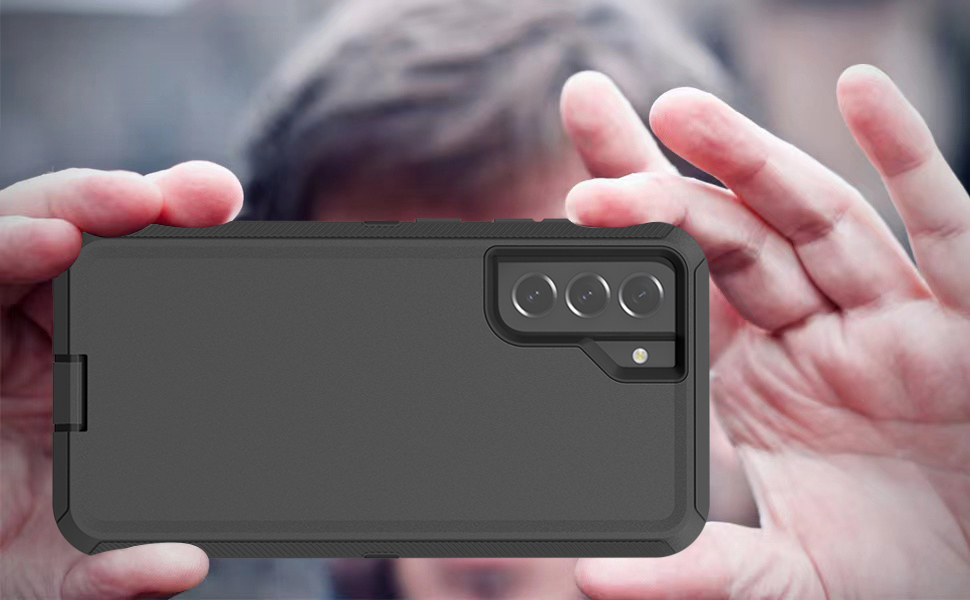 for Samsung Galaxy S21 FE Case, Heavy Duty Defender Case Dustproof Shockproof Protection 3 in 1 ...