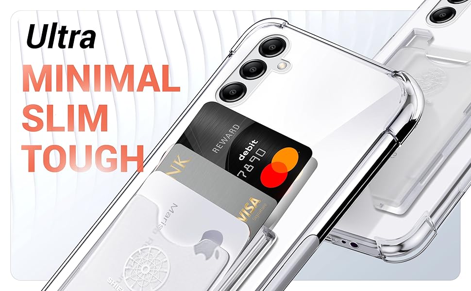 SHIELDS UP Designed for Samsung A34 5G Case, Minimalist Wallet Case with Ring Kickstand and Card ...