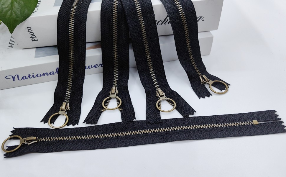 Amazon.com: 10PCS 6Inch (15cm) Metal Zippers Black#3 Golden Plated Bulk Close End Non-Separating ...
