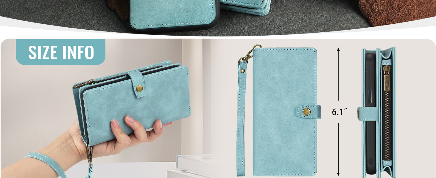 Amazon.com: TwoHead for Samsung Galaxy S25 Wallet Case with Card Holder, Detachable Magnetic ...