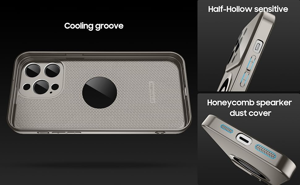 Amazon.com: MAKAVO Magnetic for iPhone 14 Pro Max Case, Compatible with MagSafe, Built-in Camera ...