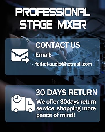 Froket Audio Mixer Professional DJ Mixer Reverb Console 8 Channel Audio ...