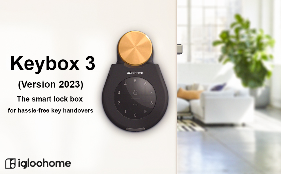 igloohome Keybox 3 Smart Lock Box, Large Key Safe w/Airbnb Sync (iOS/Android) – Remotely ...