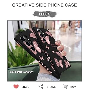 Amazon.com: LEECG for Samsung Galaxy S24 Ultra Case, Creative Flower Pattern Design Phone Cover ...