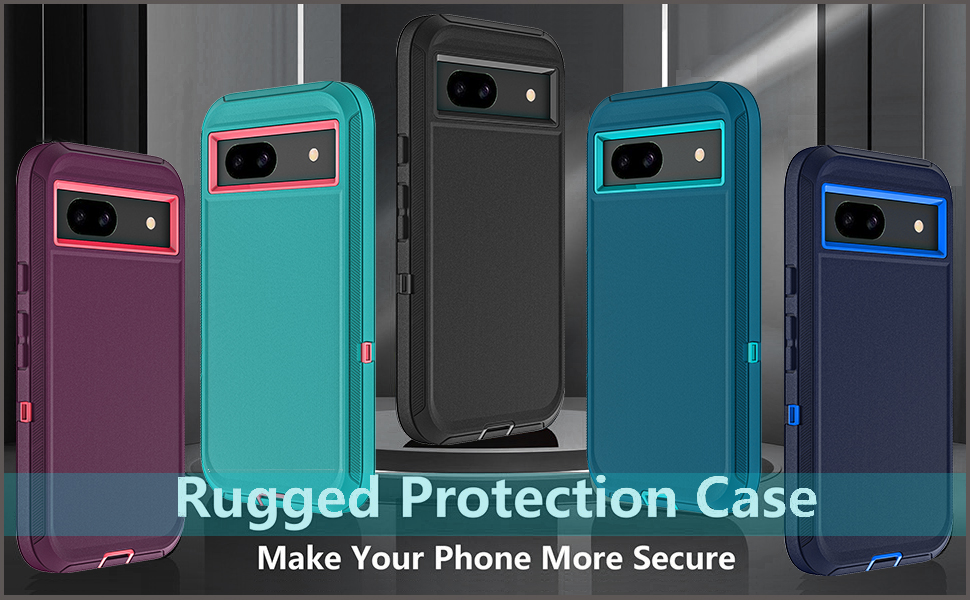 Amazon.com: HONG-AMY for Google Pixel 8a Case, with 2 Pcs Tempered Glass Screen Protector, 3 in ...