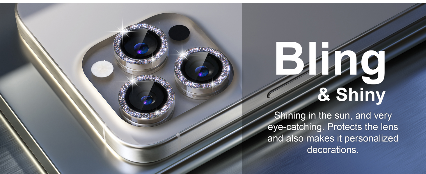 Amazon.com: Misea Compatible for iPhone 15 Pro/iPhone 15 Pro Max Camera Lens Protector Bling, 9H ...