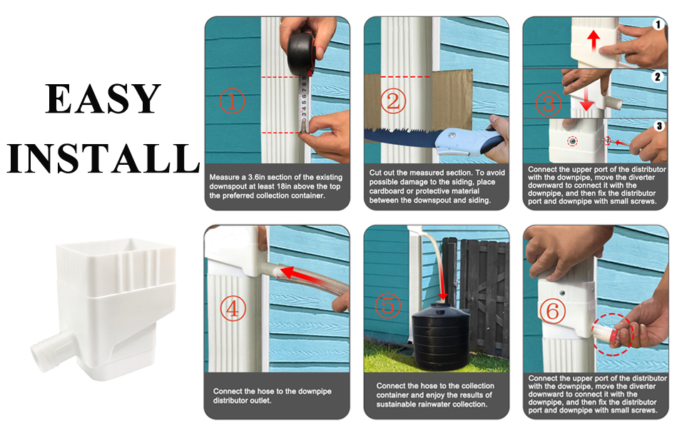 Amazon.com : Nesyd Rain Barrel Diverter Kit, Rainwater Collection ...