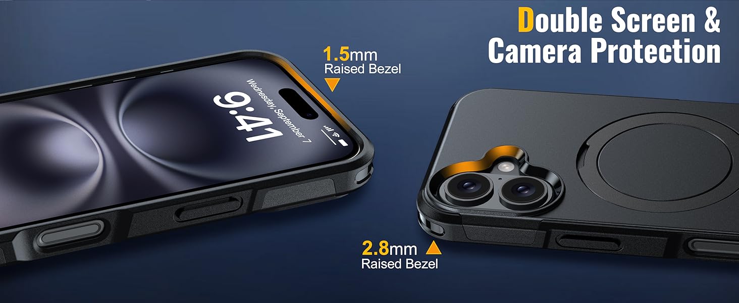 Amazon.com: Oterkin Magnetic for iPhone 16 Plus Case Compatible with MagSafe [Foldable Invisible ...