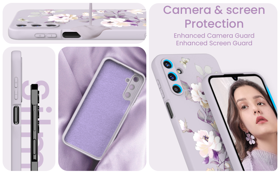 Amazon.com: Yucenx for Samsung Galaxy A15 5G Case, Girls Women Florals Liquid Silicone Phone ...