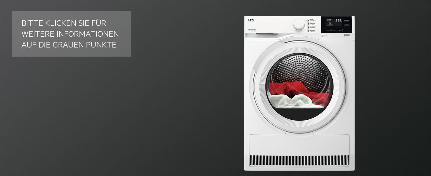 AEG TR7T60580 / Wärmepumpentrockner / SensiDry – schonend und energiesparend / 8,0 kg / A++ ...