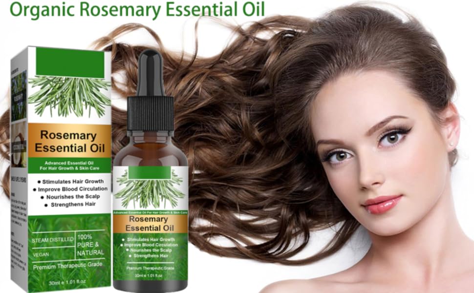 Aceite Esencial Romero, Aceite de Romero para Cuidado de la piel, Crecimiento del Cabello ...
