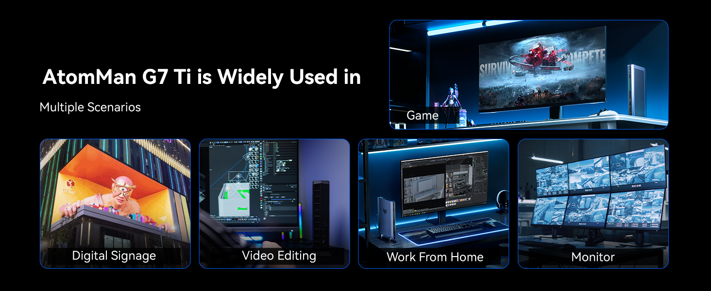 Amazon.com: AtomMan G7 Ti Mini PC Core i9-14900HX (24C/32T, up to 5.8GHz) 32GB DDR5 1TB SSD ...