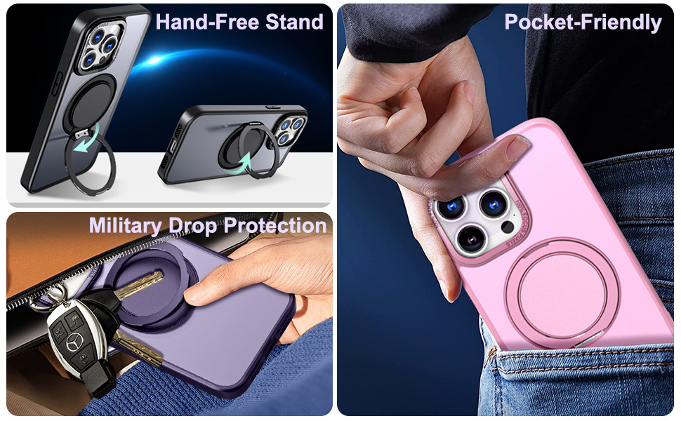 Amazon.com: v-Golvin Strong Magnetic for iPhone 13 Pro Case with Stand,Fit for MagSafe,360 ...