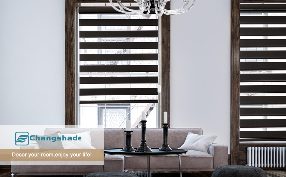 Amazon.com: Changshade Zebra Blinds for Windows Custom Size,Blackout Zebra Roller Shades for ...