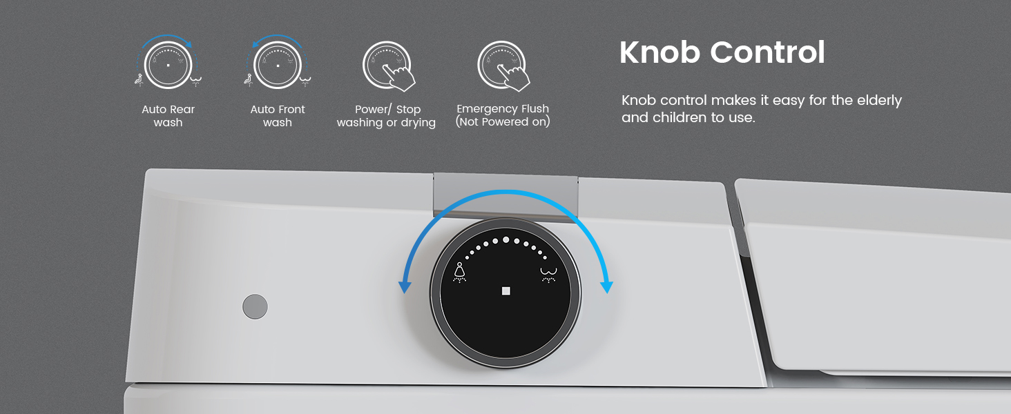 DA80 Smart Toilet with Bidet, One Piece Bidet Toilet with Water Tank & Pump, Elongated Heated ...