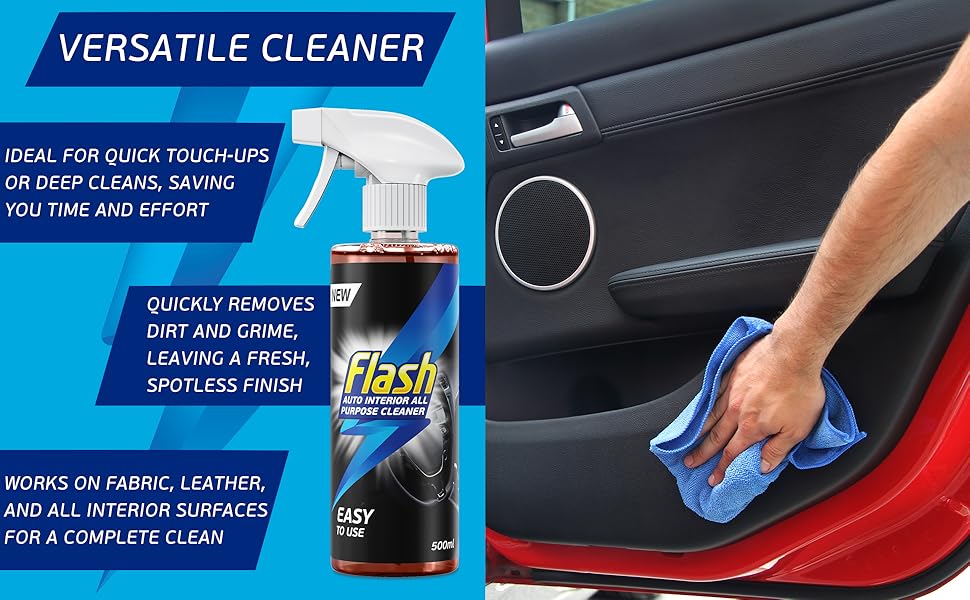 FLASH Total Clean Car Cleaning Kit 5x500ml, Complete Interior ...